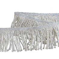 Silver Mylar Thread Fringe - 2 1/2" (55mm) – Hand & Lock